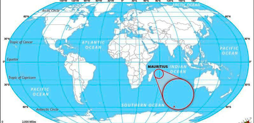 Mauritius Island Location Map