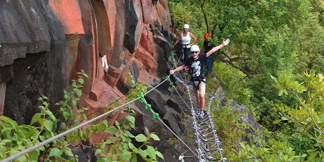 Mountain Cliff Climbing- Via Ferrata Adventure at Lavilleon - Mauritius ...